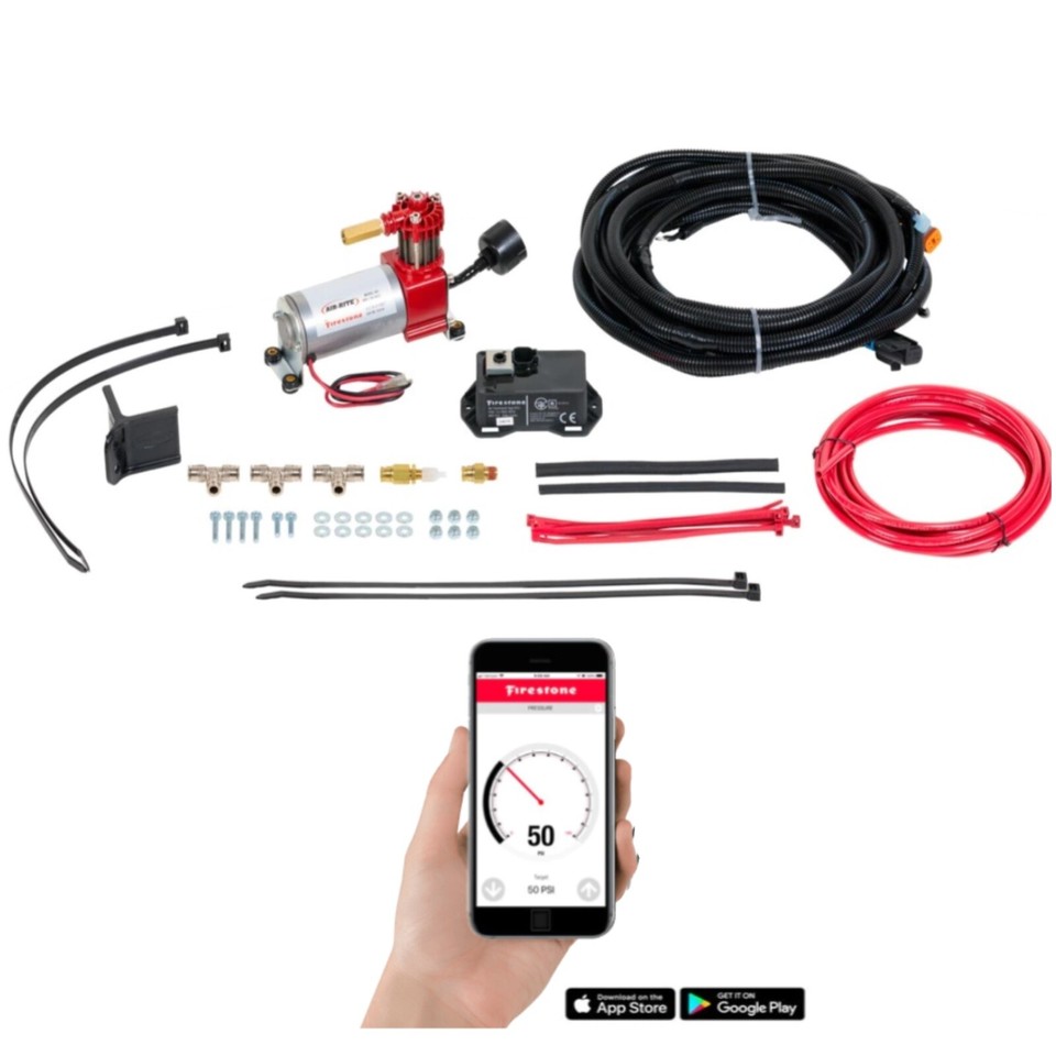 Firestone 2445 Ride Rite Bags and Wireless Air Compressor for Toyota ...