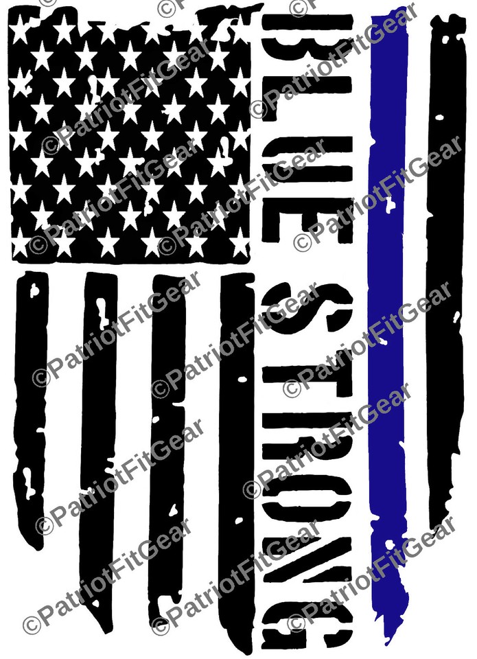 Blue Strong,Flag,Back The Blue,ICE,Support Law Enforcement,Sticker ...