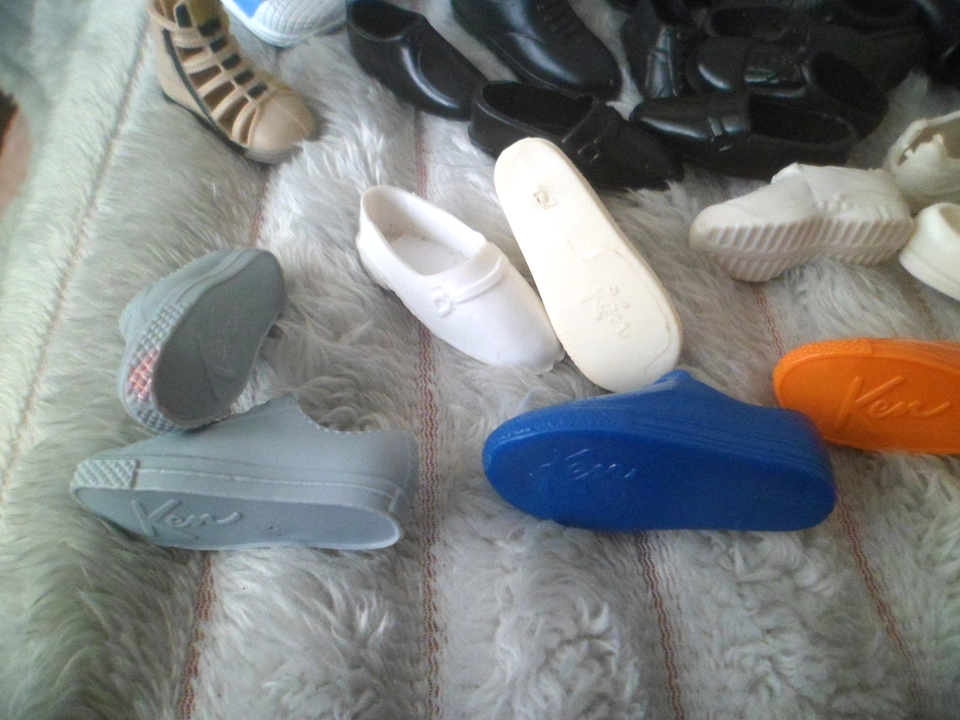 BARBIE DOLLS KEN SHOES VINTAGE 53 ODDS 5 STAMPED KEN MIXED LOT DIFF ...