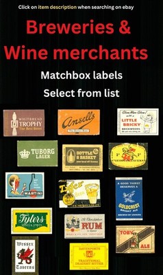 Matchbox label of Brewers & Wine Sellers - Select from list - MA | eBay UK