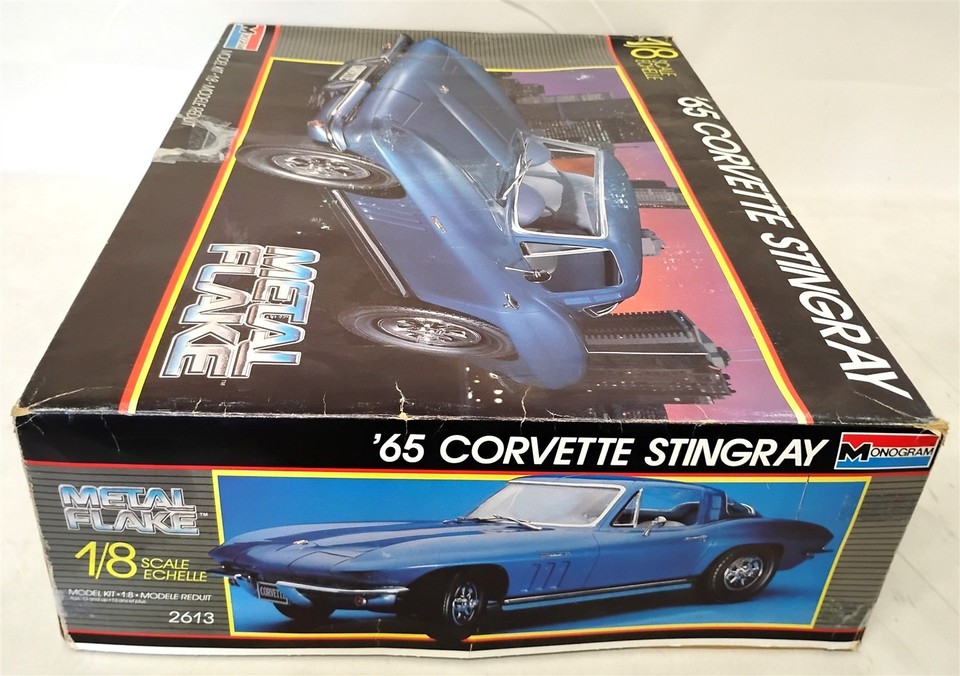 Vintage 1/8th Scale '65 Corvette Stingray Model Kit by Monogram Open ...
