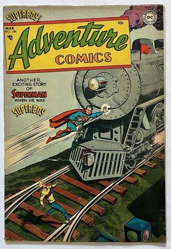ADVENTURE COMICS #186 RAW Scarce Issue GOLDEN AGE Aquaman Johnny Quick ...