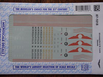 Microscale Decal HO #87-1018 M&StL Diesel - F-Units | eBay
