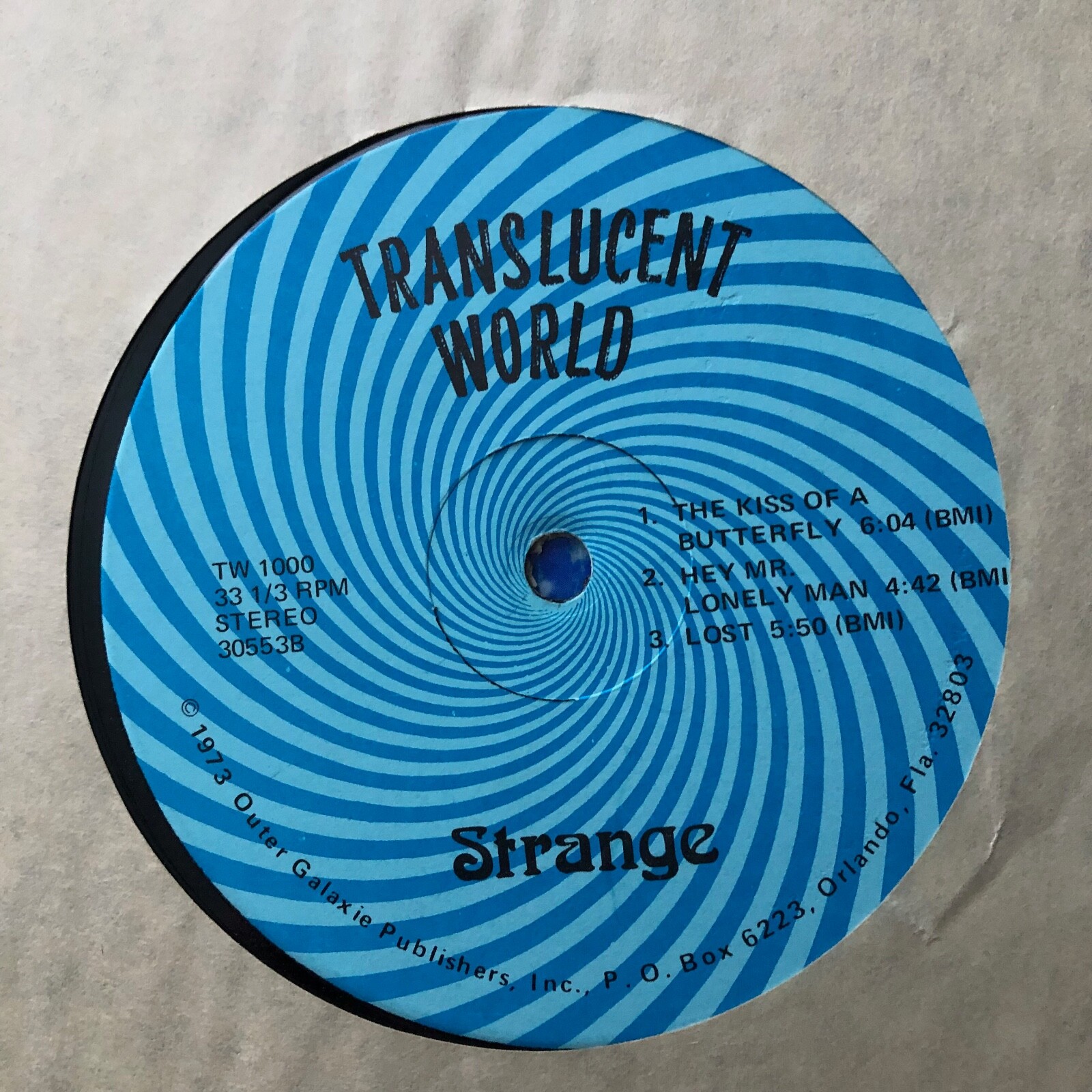 Terry Brooks & Strange Translucent World LP 1st Pressing 1973 signed ...