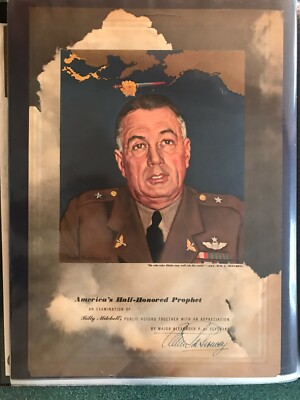 Billy Mitchell Aviation Pioneer Esquire Magazine Color Page, WWII ...