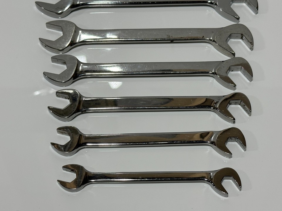 Bonney Tools USA B-80748 11pc SAE Full Polish 4-Way Angle Open-End ...