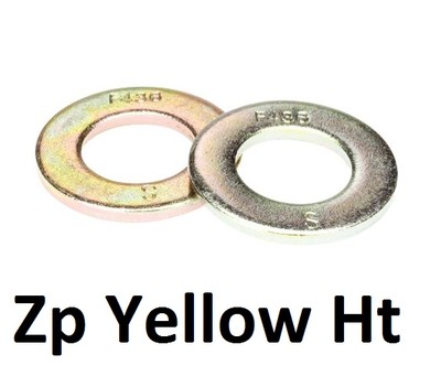 Qty 400 Sampson High Tensile Washer 7/16" Zinc Yellow Flat HT Grade 8 ...