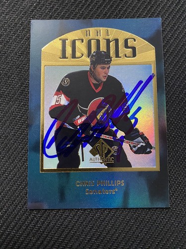 1997-98 SP Authentic Icons #I22 Chris Phillips Autograph Ottawa ...