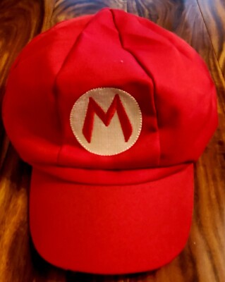 Mario Embroidered Cosplay Newsboy Hat Super Mario Brothers | eBay
