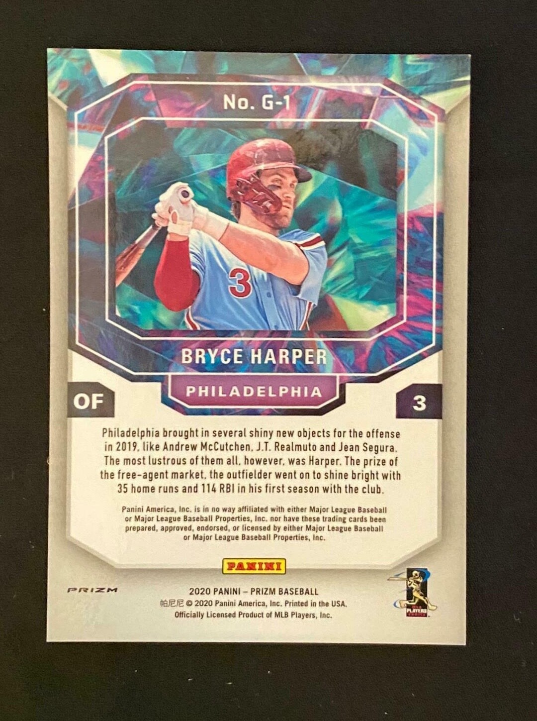 2020 Prizm Gems #G-1 Bryce Harper - Philadelphia Phillies, HOT CASE HIT ...