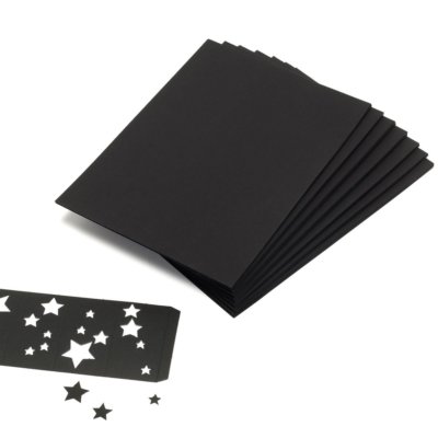 A4 Black Card Sheets - High Quality Arts & Crafts - Heavyweight Paper ...