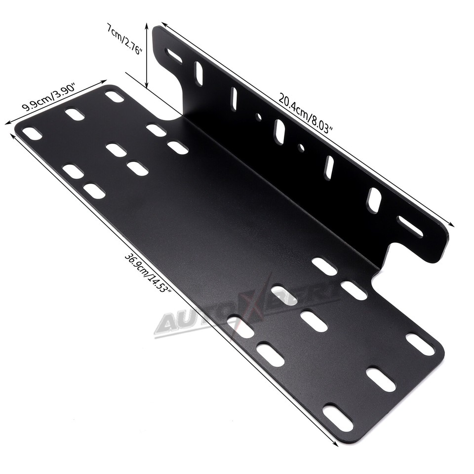 Car License Plate Bracket Light Bar Work LED Light Front Bumper Holder ...