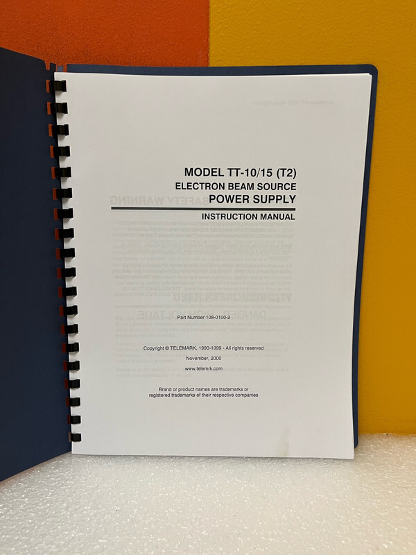 TeleMark 108-0100-2 Model TT-10/15 (T2) Electron Beam Source Power ...