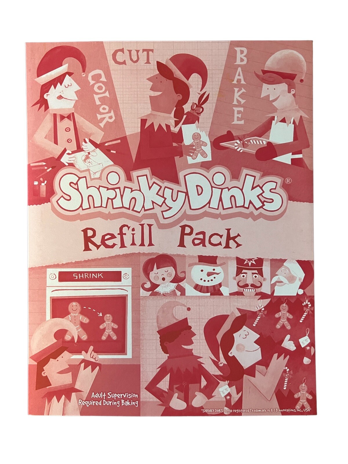 Shrinky Dinks Refill Pack Christmas Images & 10 Sheets Frosted Plastic ...
