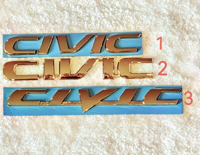 1992-2022 Honda Civic JDM USDM Hatchback Sedan Coupe 92 Emblem Badge ...
