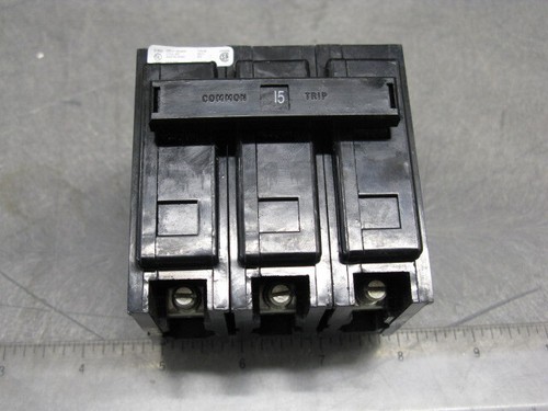 EATON BAB3015H Quicklag Circuit Breaker, 240 VAC, 15 A, 10 kAIC, 3 ...