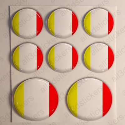 Benevento Stickers Gel Domed Resin 3D Flags Benevento Vinyl Sticker ...