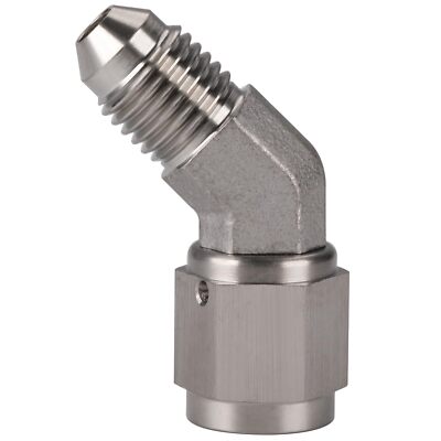4AN Male to 4AN Female 45 Degree Swivel Stainless Steel Brake Fitting ...