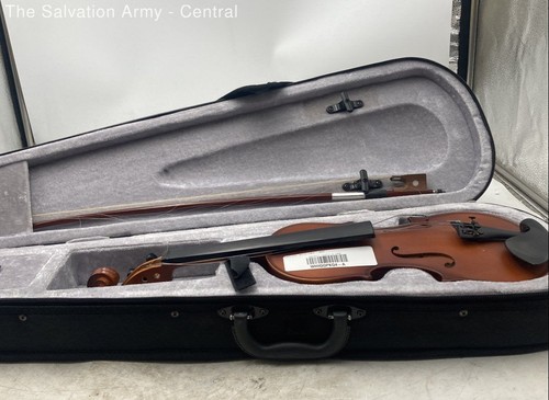 Mendini Brown Black 4 String Musical Instrument Acoustic Violin With ...