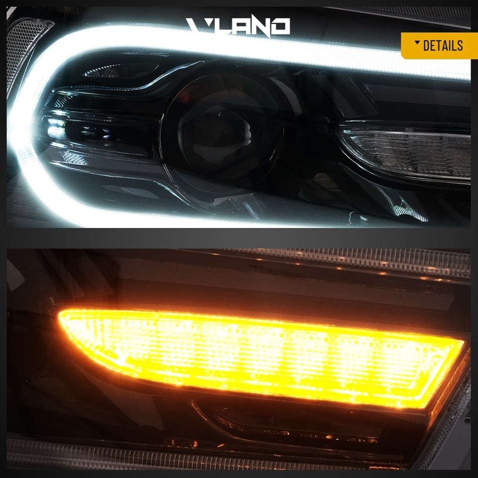 Set RGB For Dodge Charger 2011-2014 Projector Headlights Sequential ...