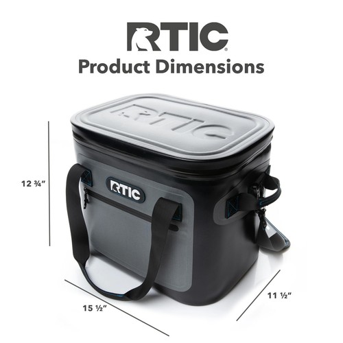 RTIC Soft Cooler 30 Can, Insulated Bag Portable Ice Chest Box for Lunch ...