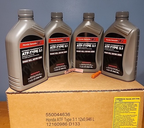 4x QTS OEM Honda Genuine ATF Type 3.1 9SPD Automatic Transmission Fluid ...