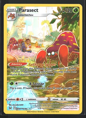 Pokemon Parasect TG01 Lost Origin Trainer Gallery Ultra Rare Holo NM | eBay
