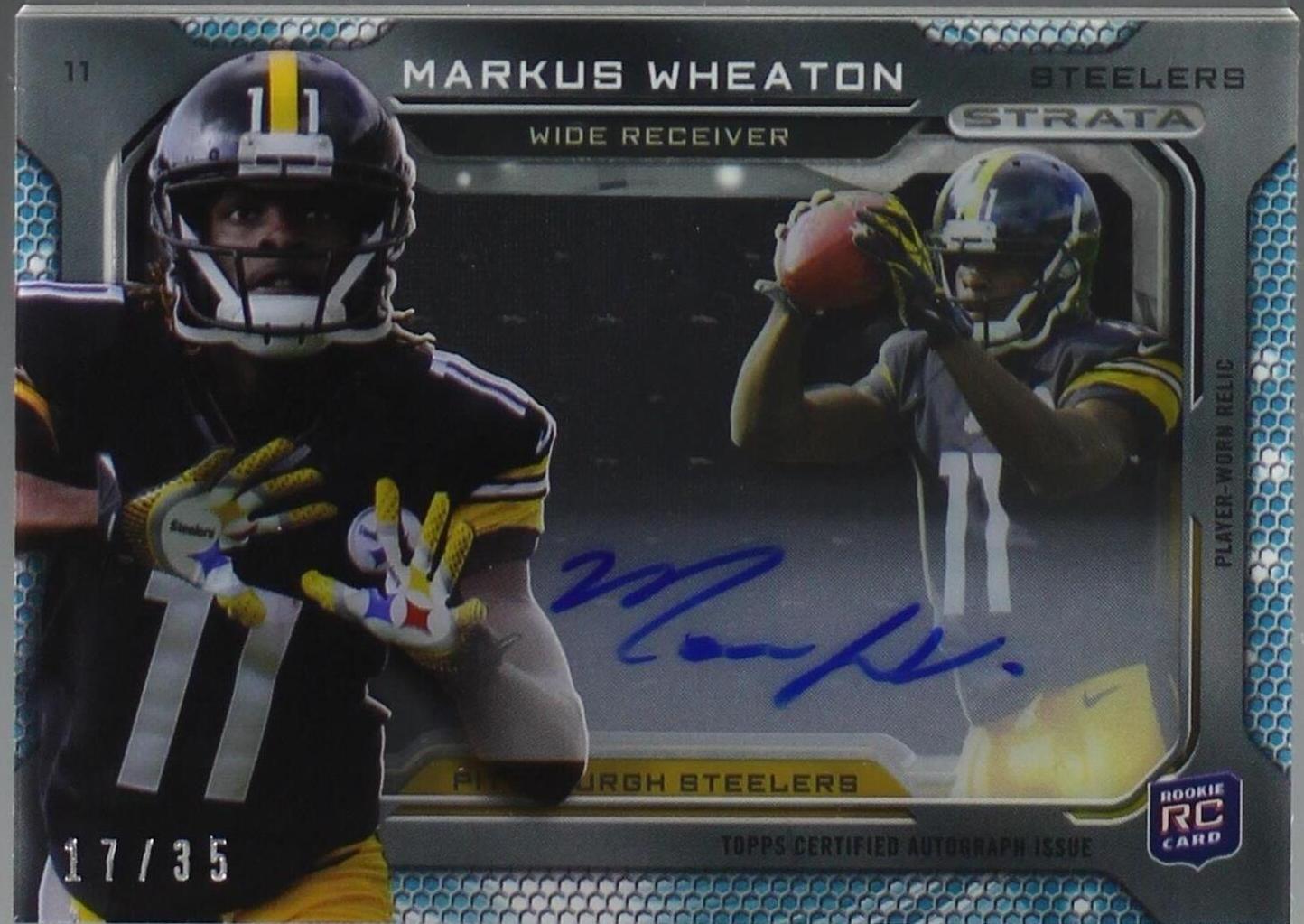 2013 Topps Strata - Signature Rookie Relics Markus Wheaton #SSR-MW /35 ...
