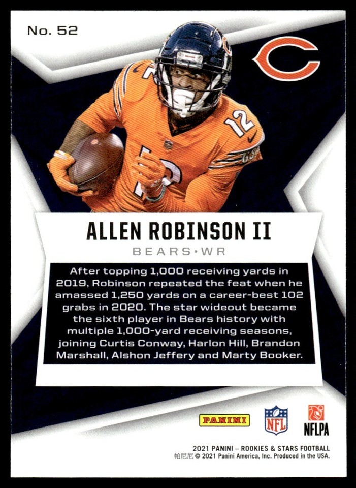2021 Panini Rookies & Stars B Allen Robinson II Chicago Bears #52 | eBay