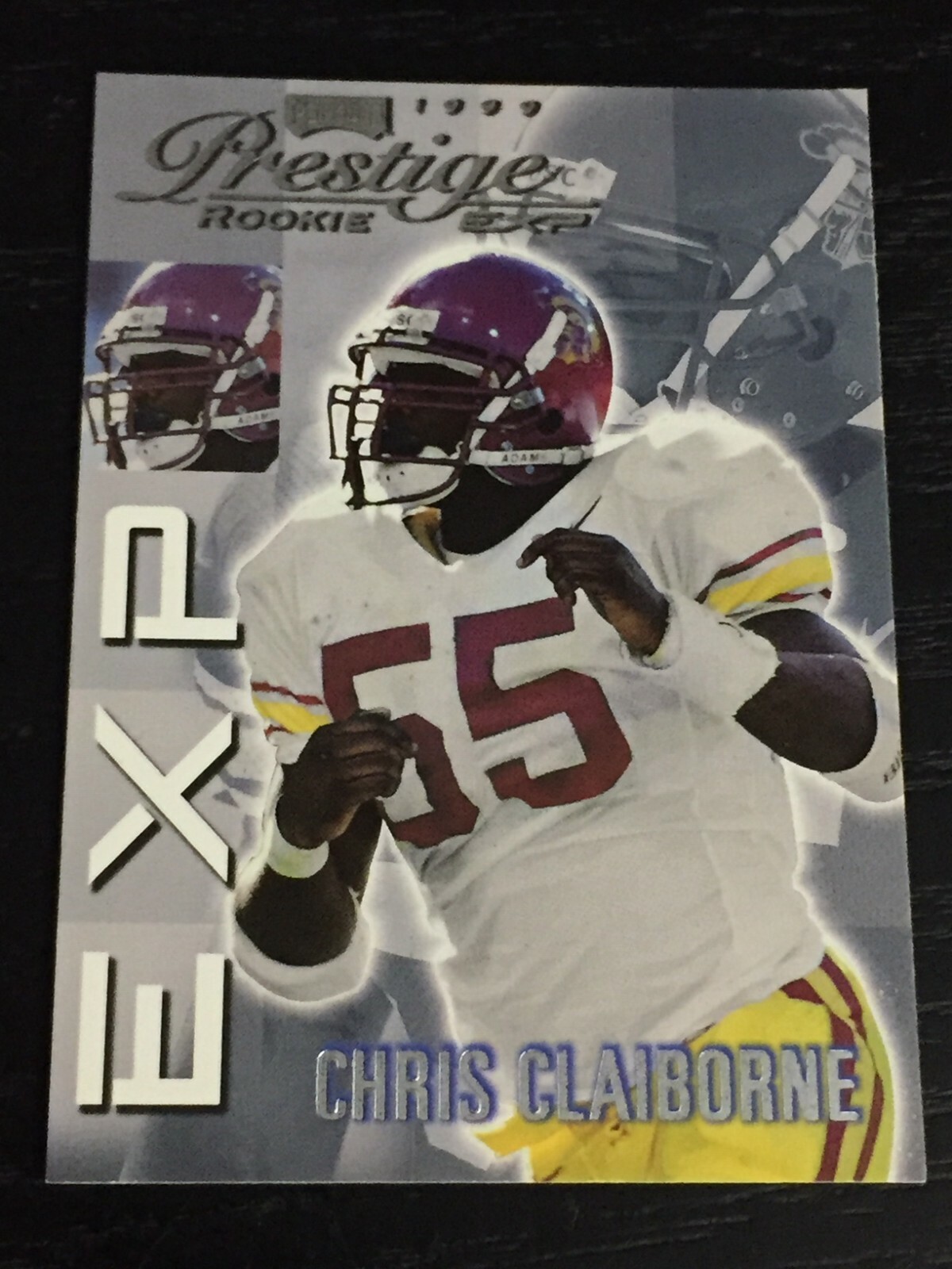 1999 Prestige Exp CHRIS CLAIBORNE RC #34 football card ~ USC / Lions ...