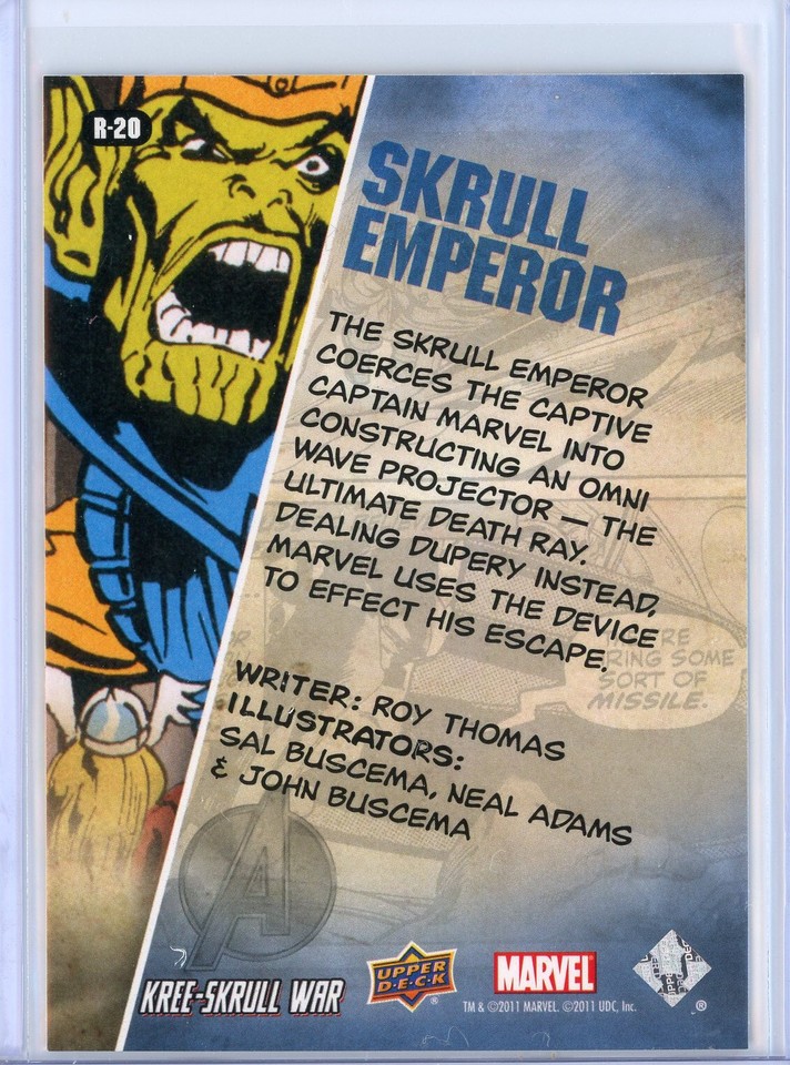 SKRULL EMPEROR - 2011 Upper Deck Marvel Kree-Skrull War Retro Insert ...
