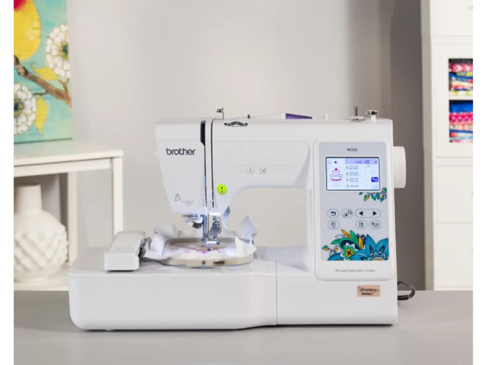 Brother PE535 Embroidery Machine LCD Touchscreen 4x4. 80 Designs USP ...
