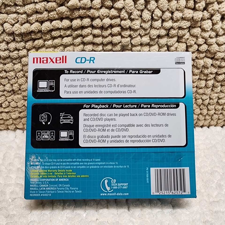 MAXELL CD-R 48x 700mb 80min with jewel cases 10-pk, New and Sealed. | eBay