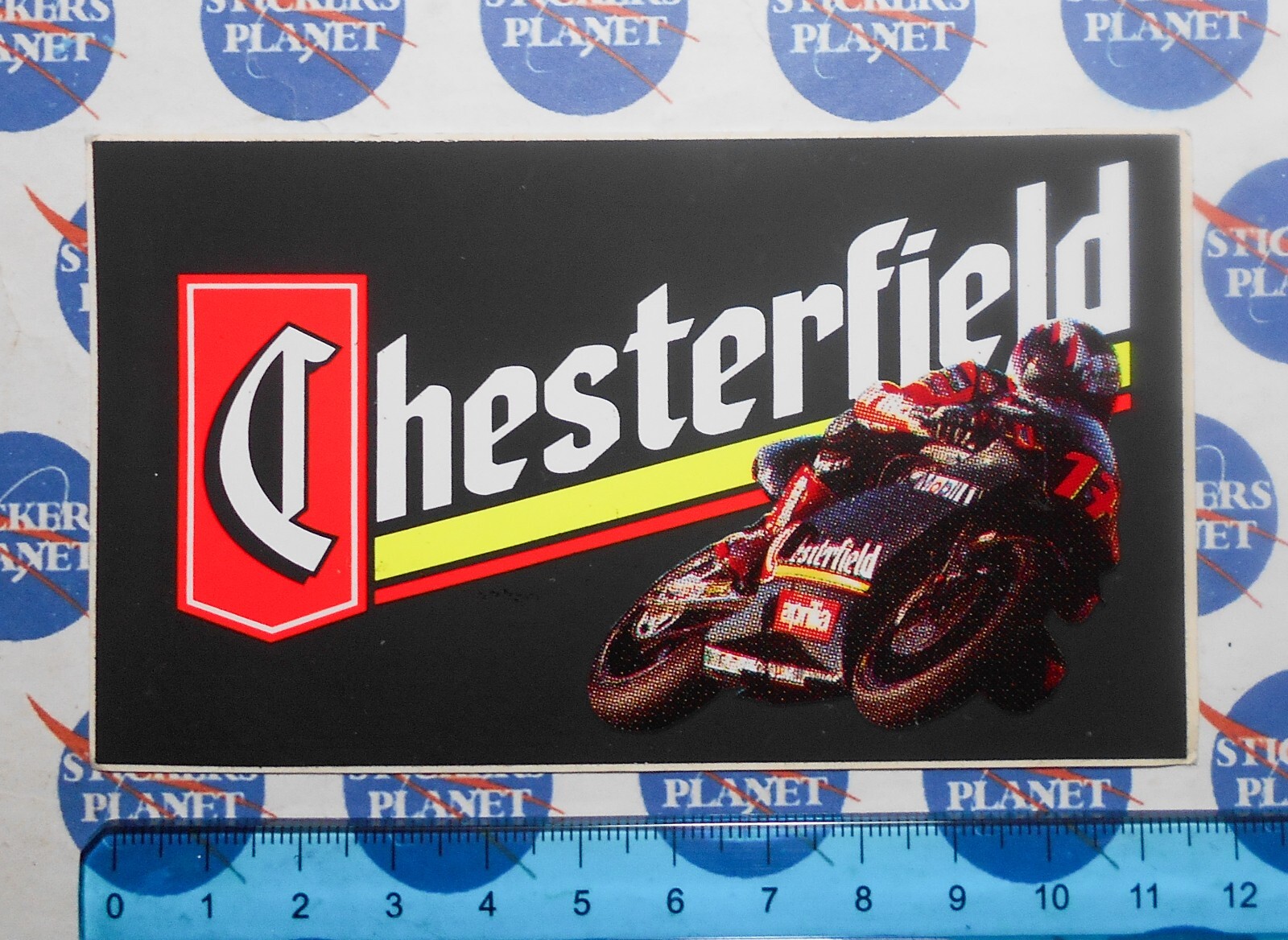 ADESIVO STICKER VINTAGE AUTOCOLLANT AUFKLEBER MOTO TUNING CHESTERFIELD ...
