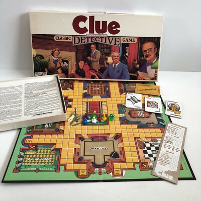 Vintage Clue Board Game 1986 Parker Brothers Classic Complete Original ...