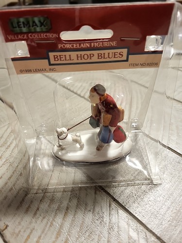 Lemax Bell Hop Blues Christmas Village Porcelain Figure 1998 Vintage ...