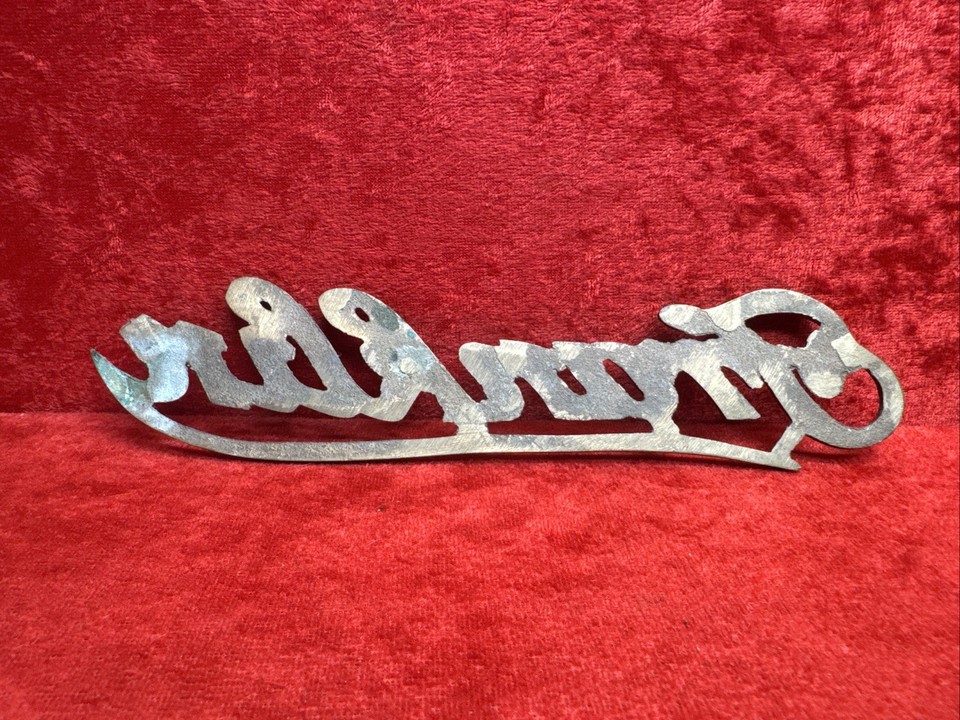 Barn Find Antique Brass Franklin Script Radiator Grille Emblem | eBay