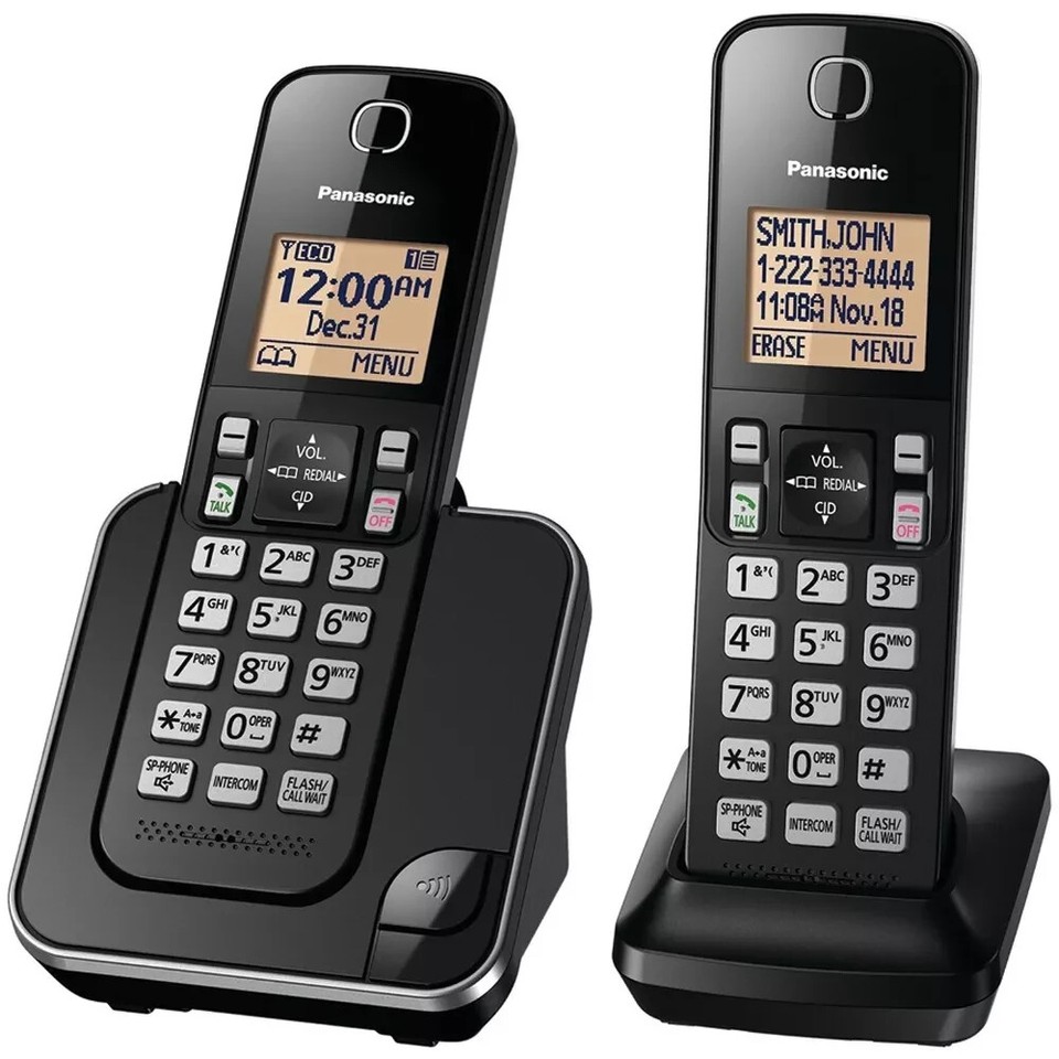 Panasonic KX-TGC222 Digital Cordless Phone 2 Handsets 2 Combines w ...
