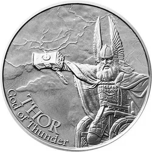 Pure Silver .999 Bullion - Thor Norse God of Thunder valkyrie - 1 oz ...