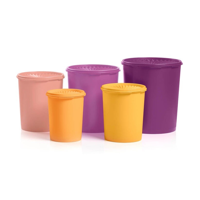Tupperware 5 -pc Classic Decorator Canister set | eBay