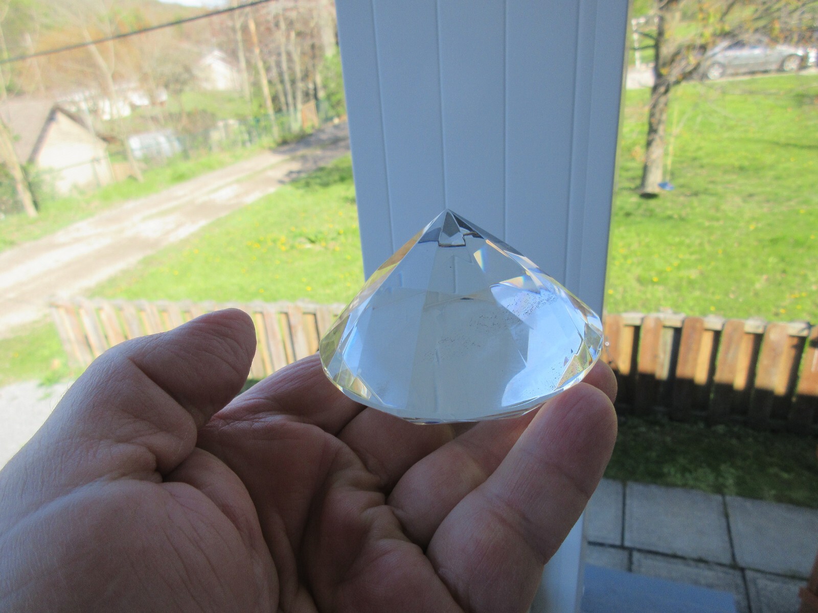 Clear Crystal Glass "Diamond Shaped" Decoration 3" Paperweight~~9.4 ...