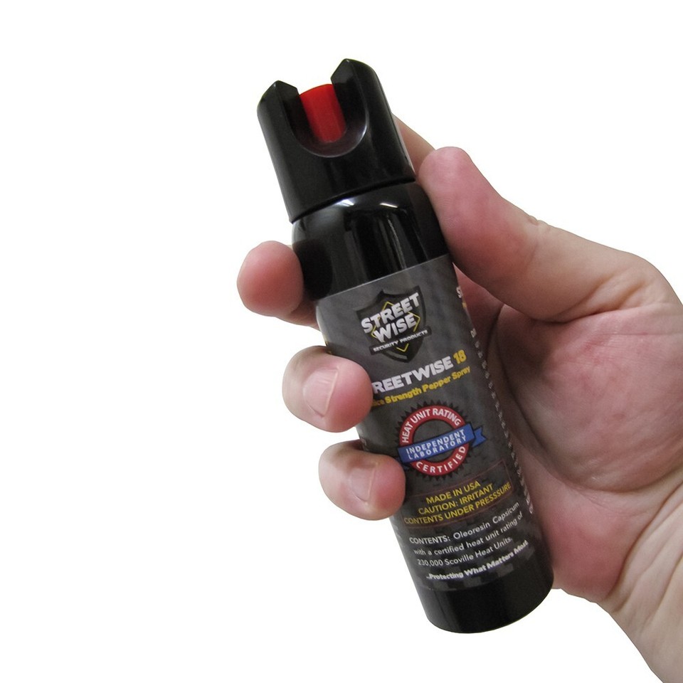4 oz STREETWISE PEPPER SPRAY ounce (2 Pack) w/ UV Dye, Twist Top - Self ...