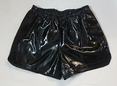 Lack PVC Shorts mit Gummizug Freizeit Shorts Größe S~ M~L~XL~2XL~3XL ...