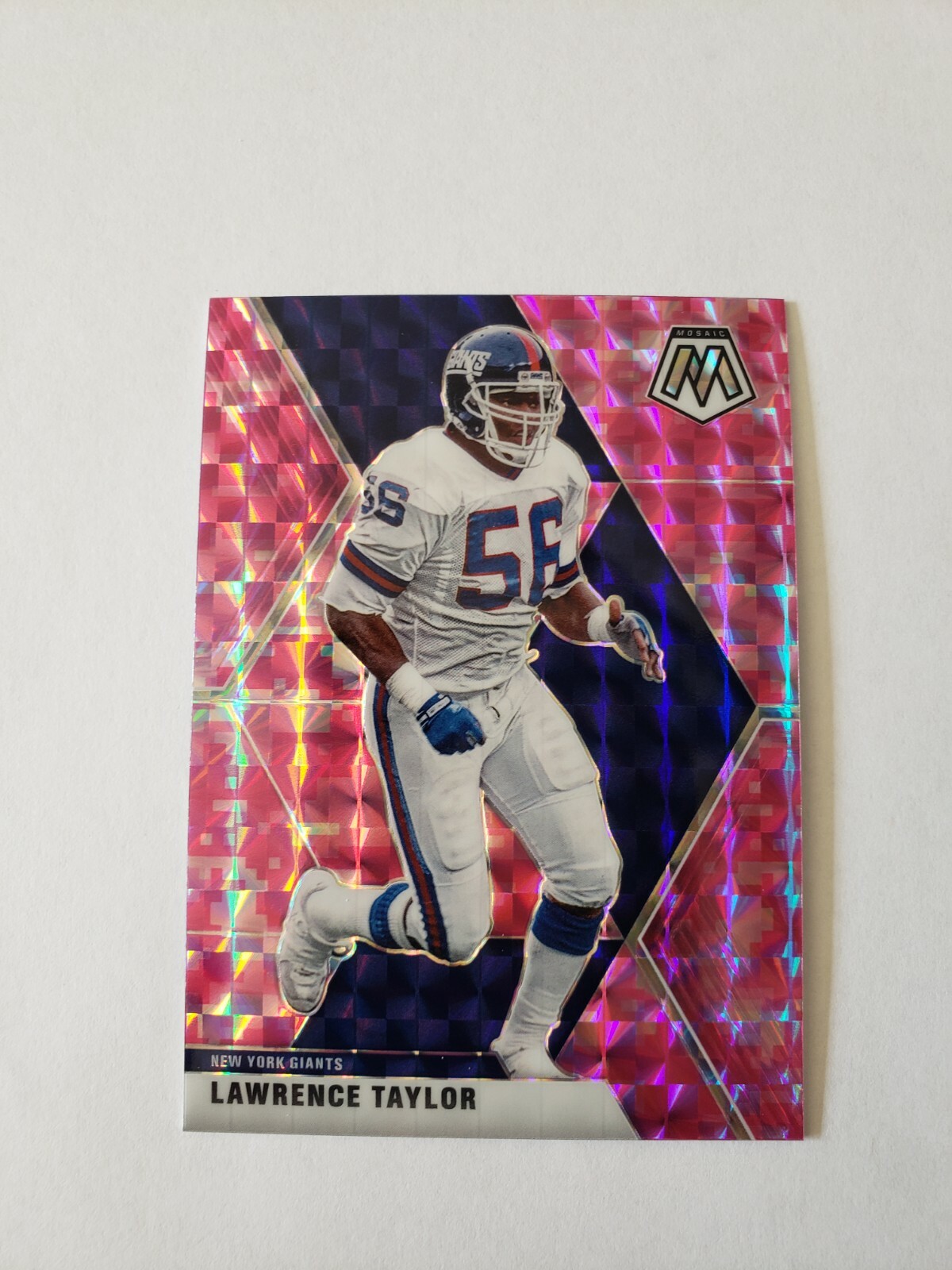 2020 Panini Mosaic - Lawrence Taylor #154 Camo Pink Mosaic Prizm for ...