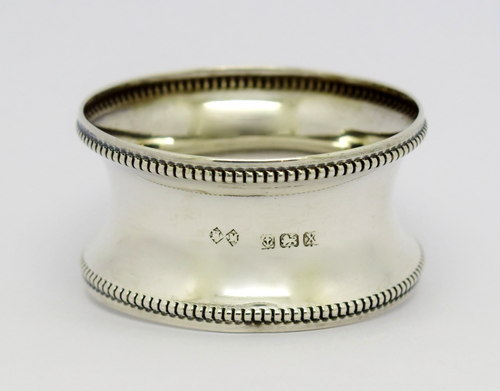 Antique Unengraved Solid Silver Napkin Ring HM 1922 Henry Moreton ...