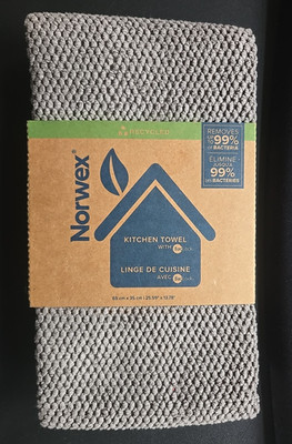 NEW Norwex Diamond Textured Kitchen Towel Mushroom Recycled Microfiber ...