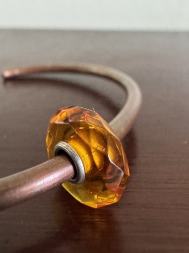 Authentic Trollbeads Amber Unique Harlequin Carved Small & Beautiful ...