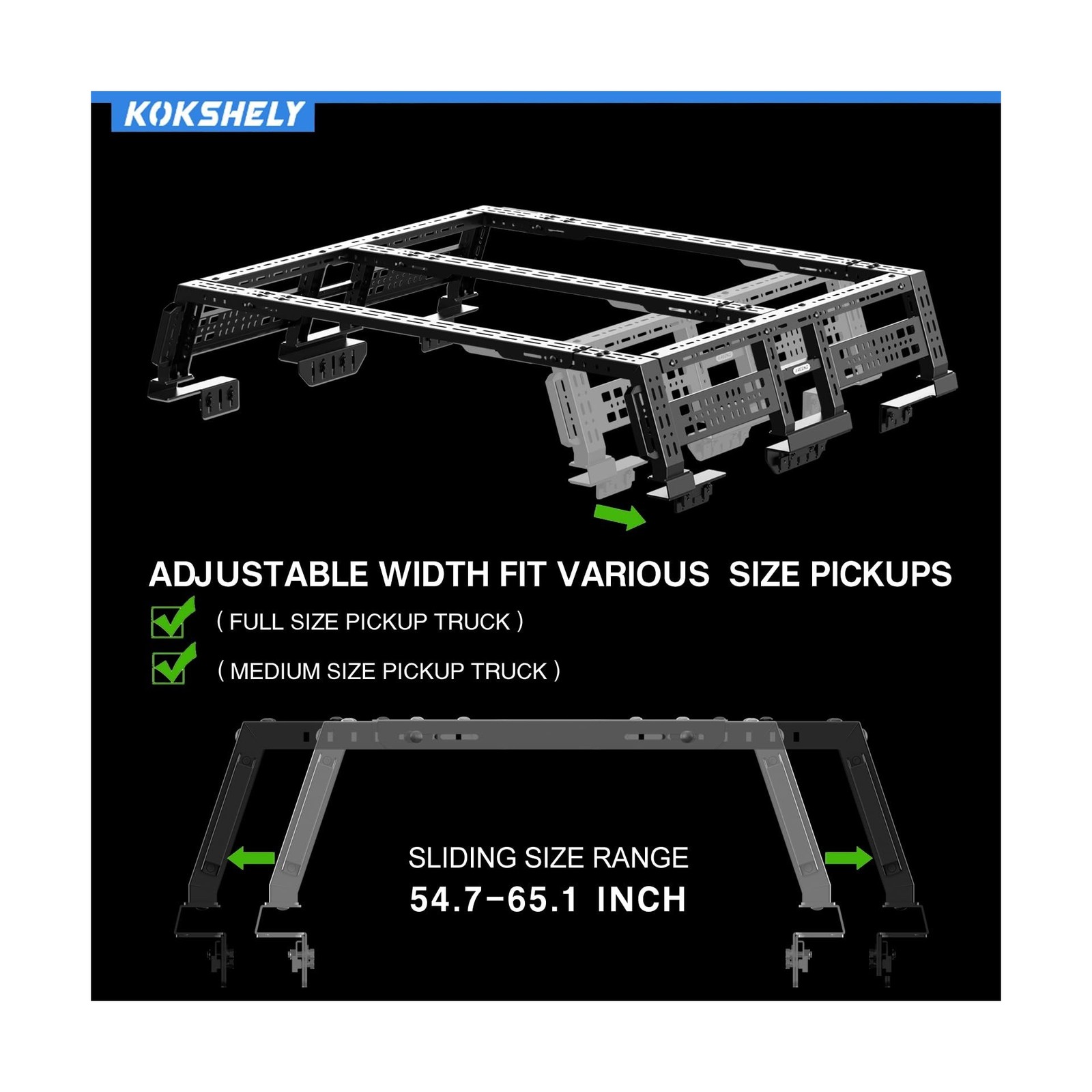 Adjustable Overland Bed Rack/Truck Cargo Carrier for Pickup ...
