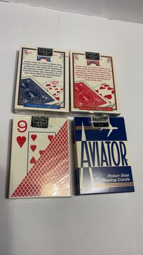Bicycle Aviator Bee Jumbo And Standard Plastic Cards ~4 DECKS~ Sealed ...