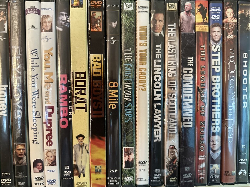 Lot of 10 RANDOM DVD Movies 10 DVDs Wholesale lot Rare HTF & OPP Bulk ...
